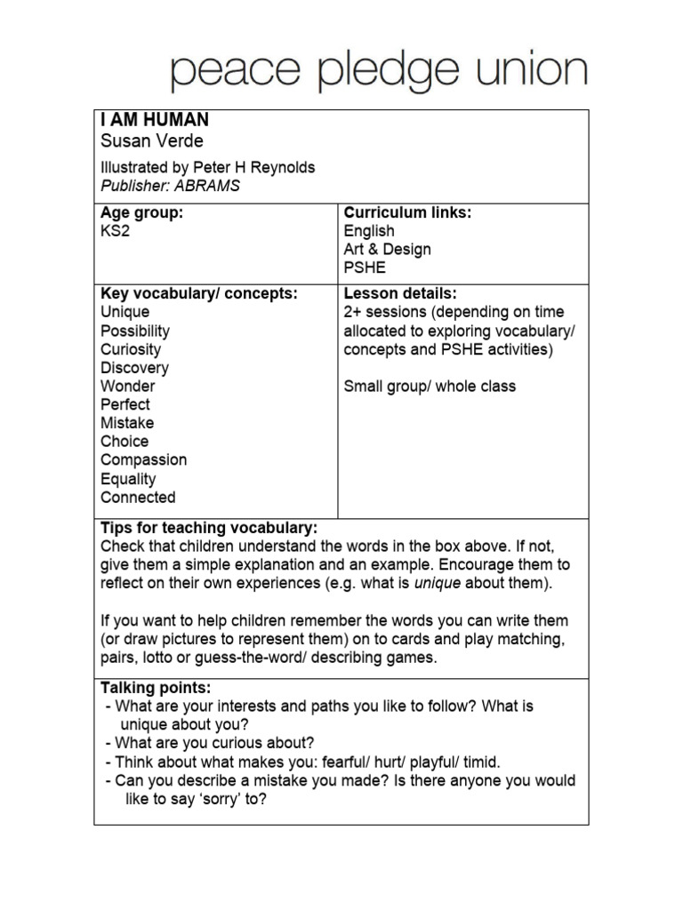 I AM HUMAN Book Activities | PDF | Cognition | Cognitive Science