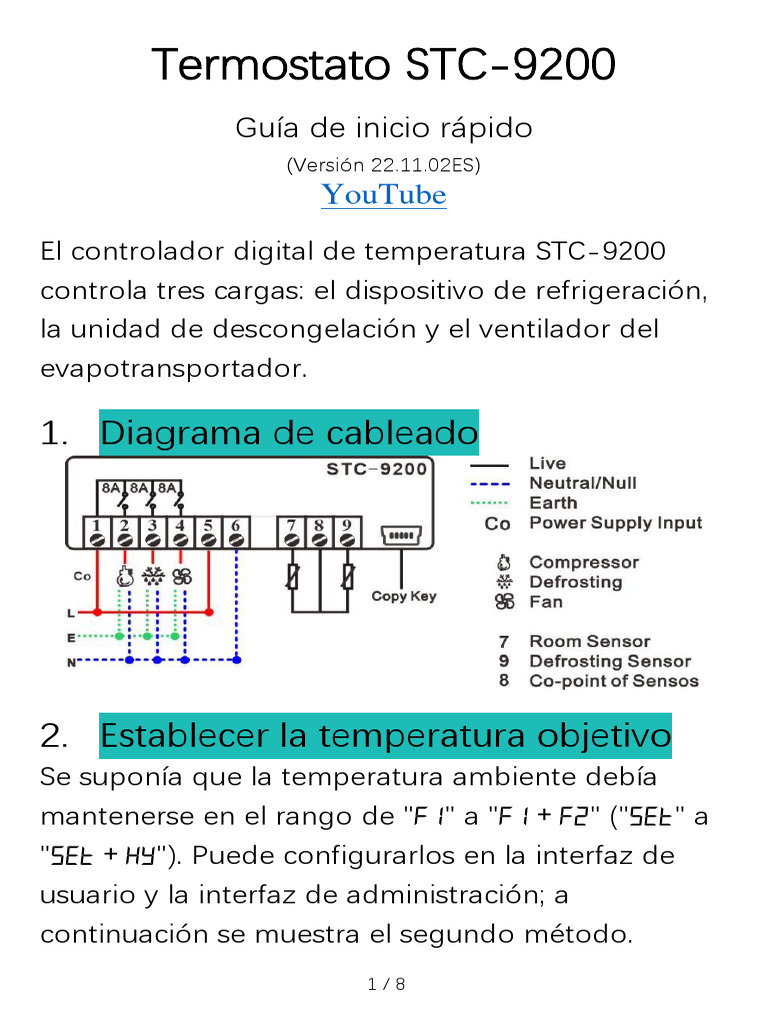 STC 9200 Thermostat User Manual in Spanish | PDF | Ciencias fisicas