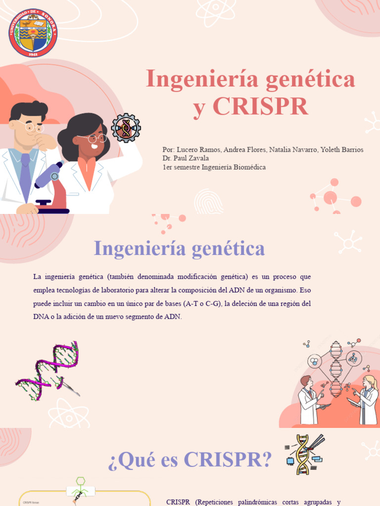 Ingeniería Genética y CRISPR: Usos y Retos | PDF | Crispr | Ingeniería genética