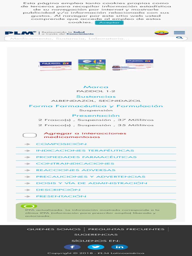 Pazidol 1-2 - PLM | PDF