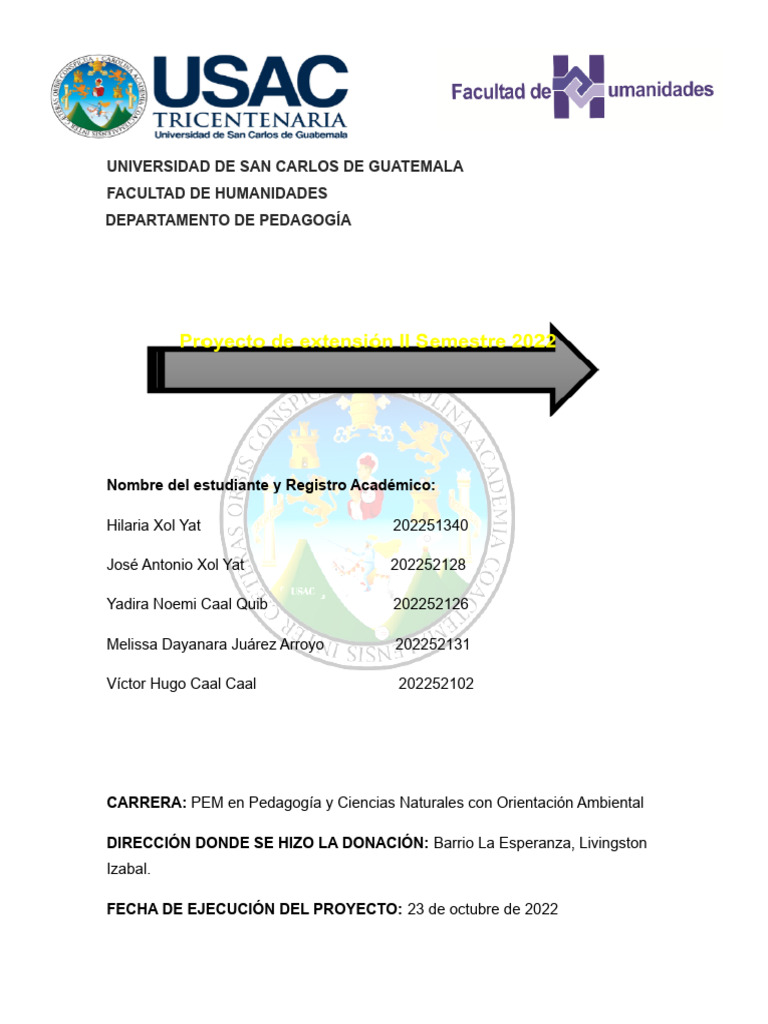 Proyecto de Extension - 2.do Semestre | PDF | Alimentos | Guatemala