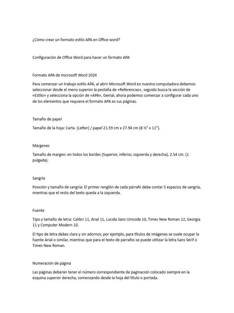 Configuración de Word para Formato APA | PDF