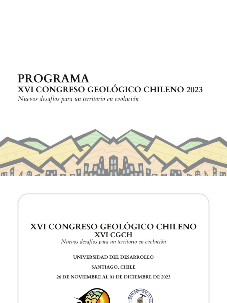 Programa Congreso Geologico 2023 1 | PDF | Chile | Ciencias de la Tierra