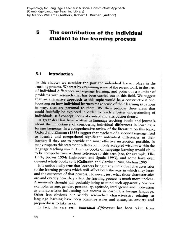 Psychology for Language Teachers | PDF | Constructivism (Philosophy Of Education) | Behavior ...