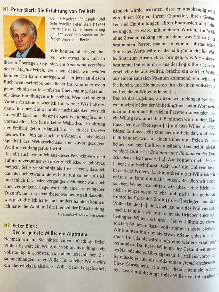 Peter Bieri - Losgelöster Wille | PDF