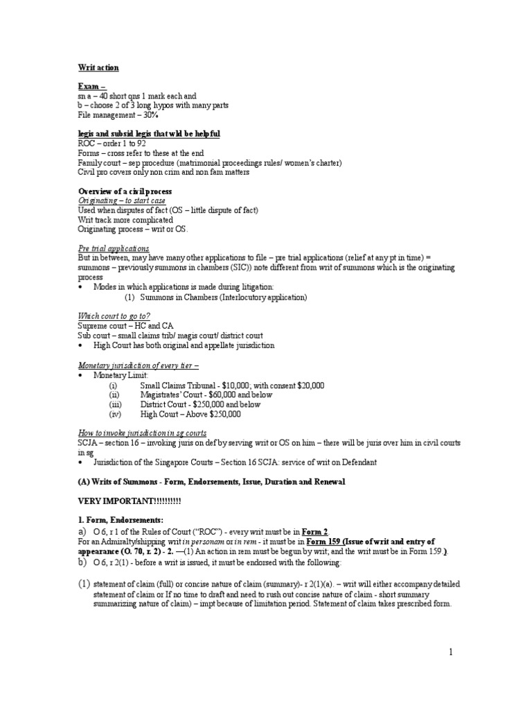 5 and 6 - Writ | PDF | Service Of Process | Writ