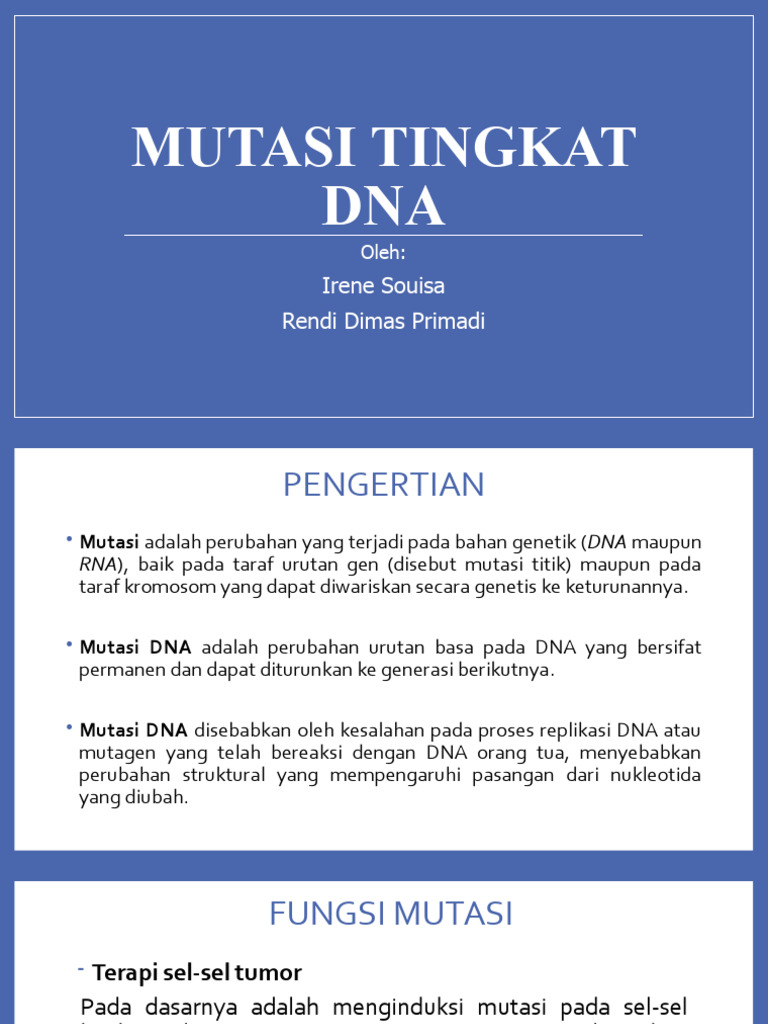 Mutasi DNA | PDF