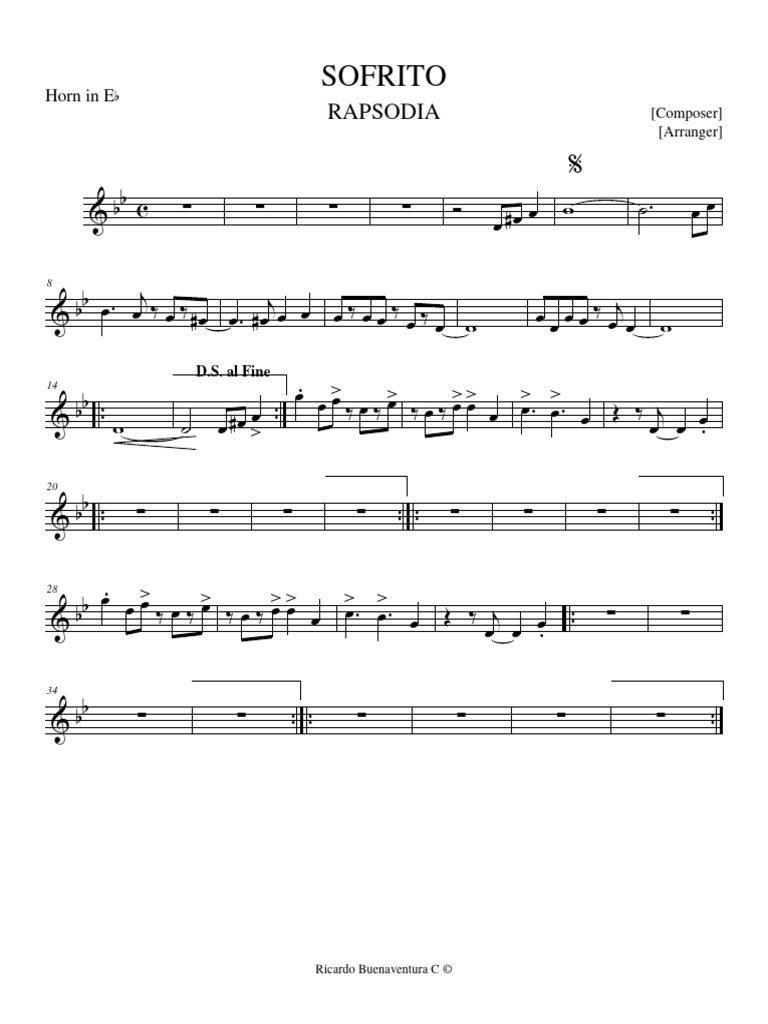 SOFRITO - Horn in Eb - Mus | PDF