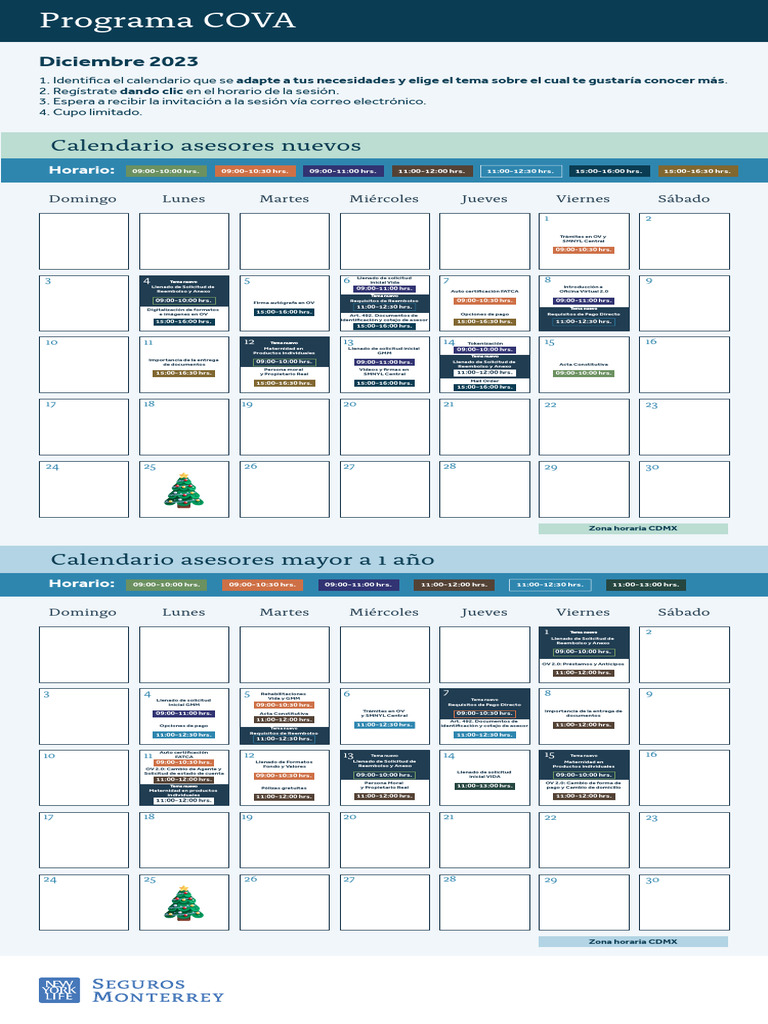 Calendario-COVA-Diciembre | PDF