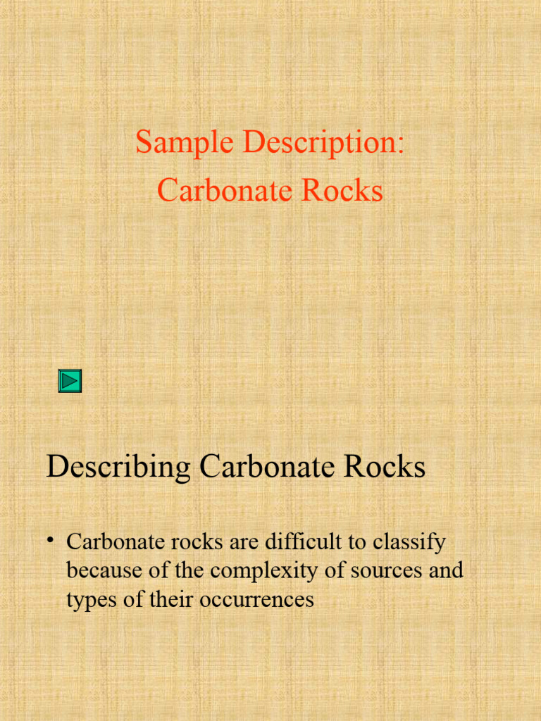 Carbonate Description | PDF | Limestone | Earth Sciences