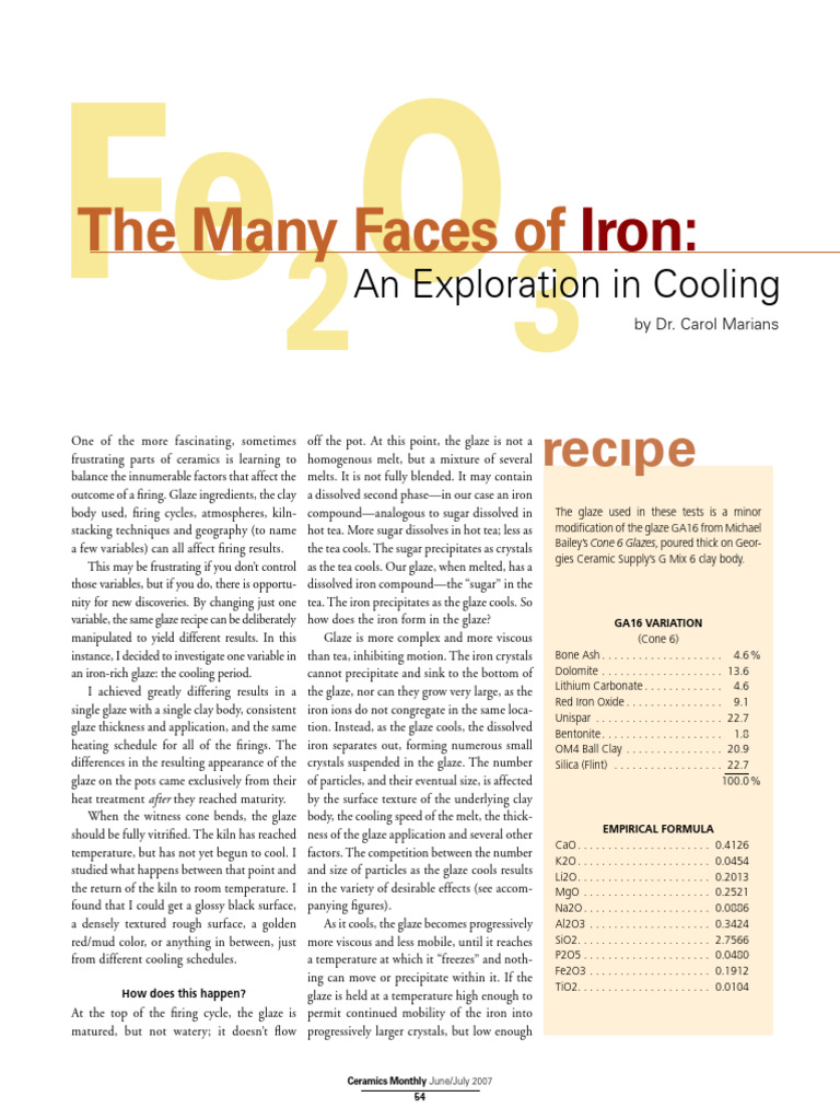 The Many Faces of Iron | PDF | Pottery | Iron