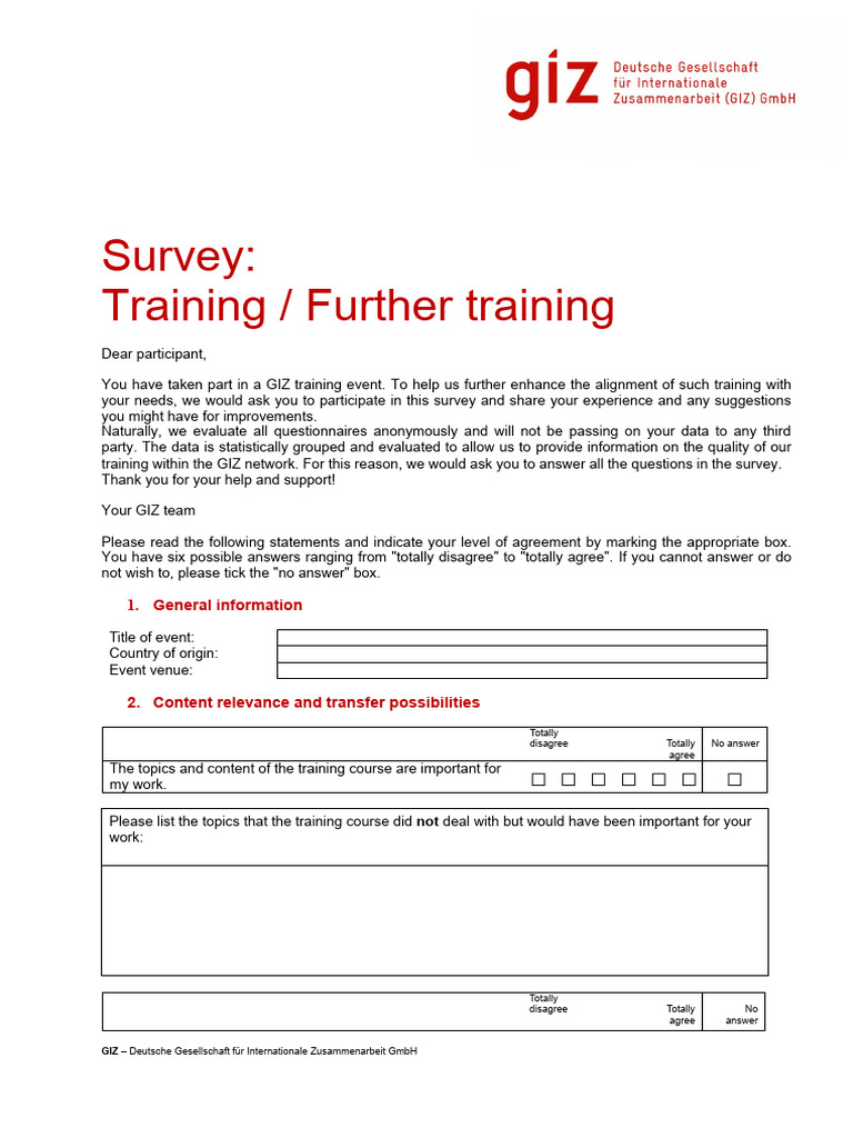 3c-GIZ ToT Evaluation Sheet | PDF | Human Communication | Learning