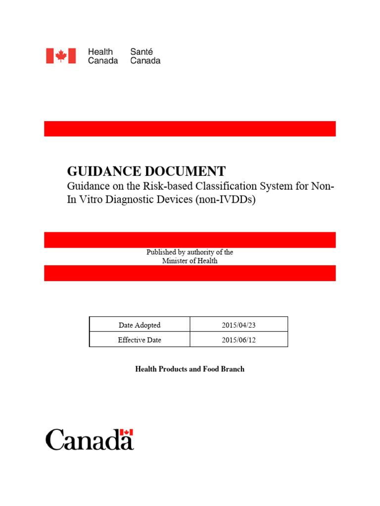 Classification of Medical Device Risk Assessment HC | PDF | Medical ...