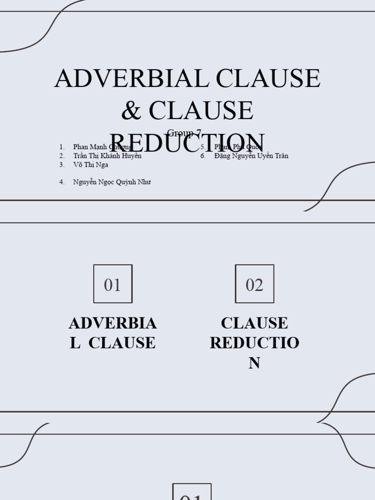 Adverbial Clause & Clause Reduction | PDF | Verb | Adverb