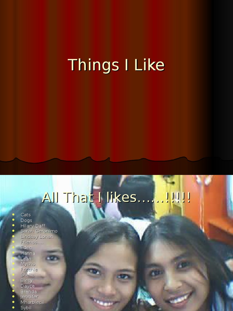 Things I Like | PDF