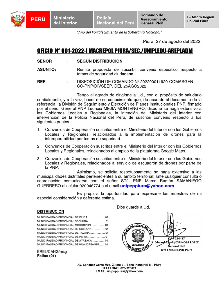 Oficio Multiple | PDF | Gobierno