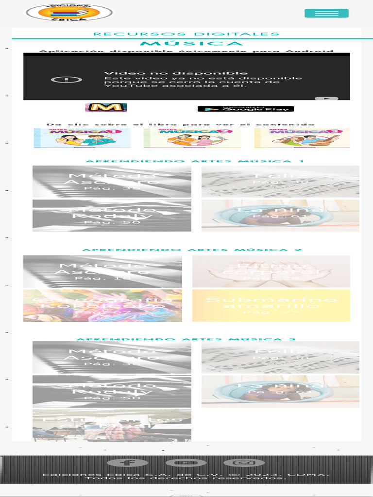 RECURSOS APRENDIENDO MÚSICA Ediciones-Ebica | PDF