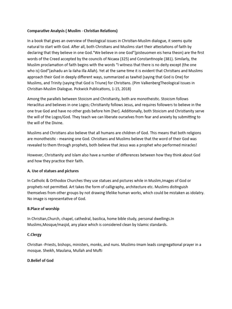 Comparative Analysis | PDF | God | Monotheism