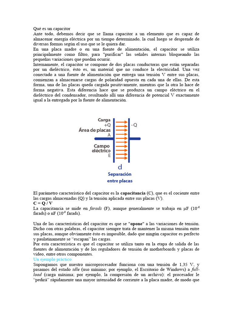 Capacitores | PDF | Condensador | Capacidad