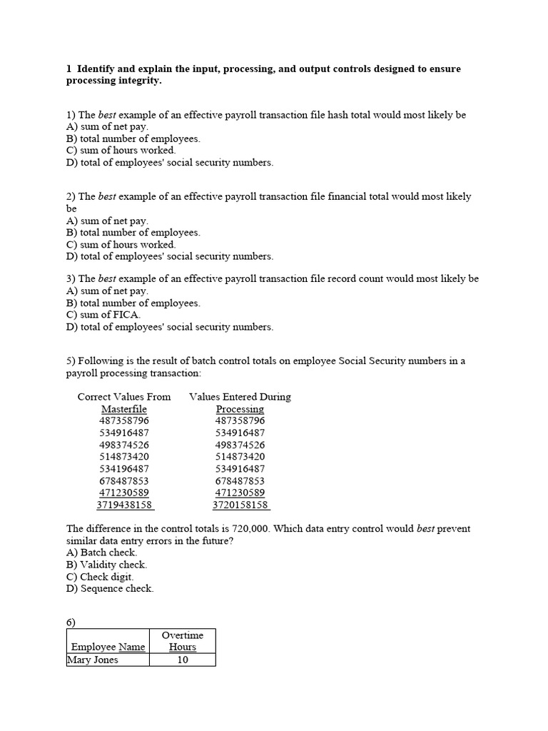 05 - Part 3 - Processing Integrity and Availability Control | PDF