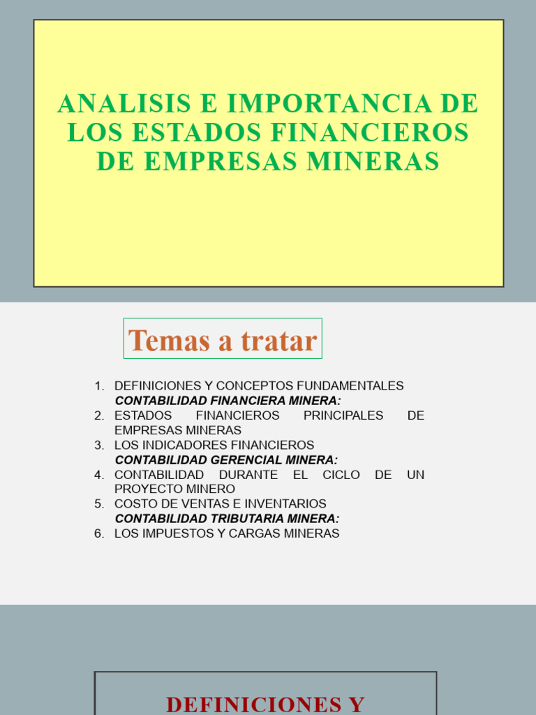 Valmin - 2020-II - Estados Financieros de Una Mina | PDF | Contabilidad ...