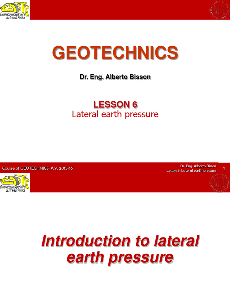 GEO-06 - Lateral Earth Pressure | PDF | Geotechnical Engineering ...