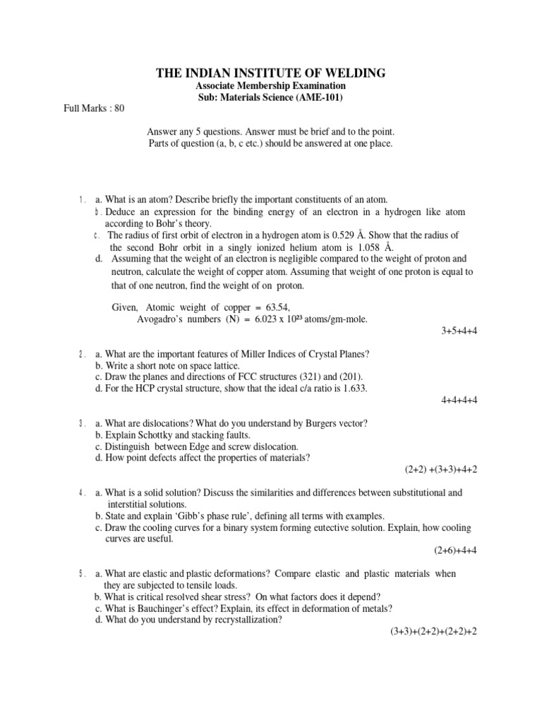 Question Paper of Winter Session 2021 22 | PDF | Construction | Welding