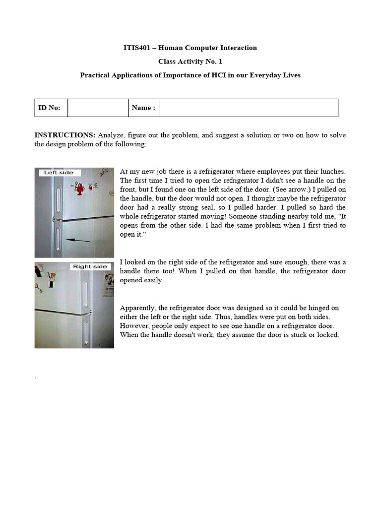 Class Activity 01 - Design Fails | PDF | Human–Computer Interaction