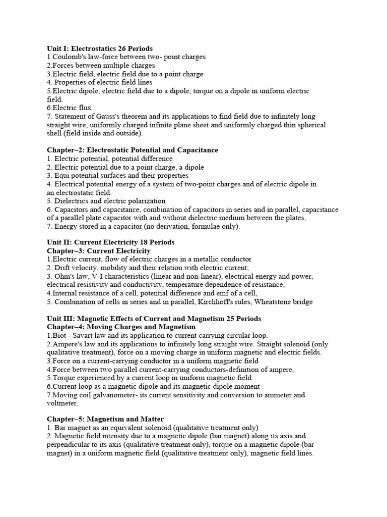 Synopsis XII STD 2023 | PDF | Optics | Magnetic Field