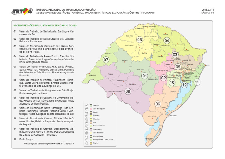 Mapa das Microrregiões do RS | PDF