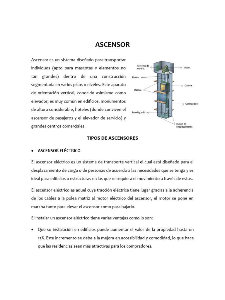 Ascensor | PDF | Ascensor | Transporte