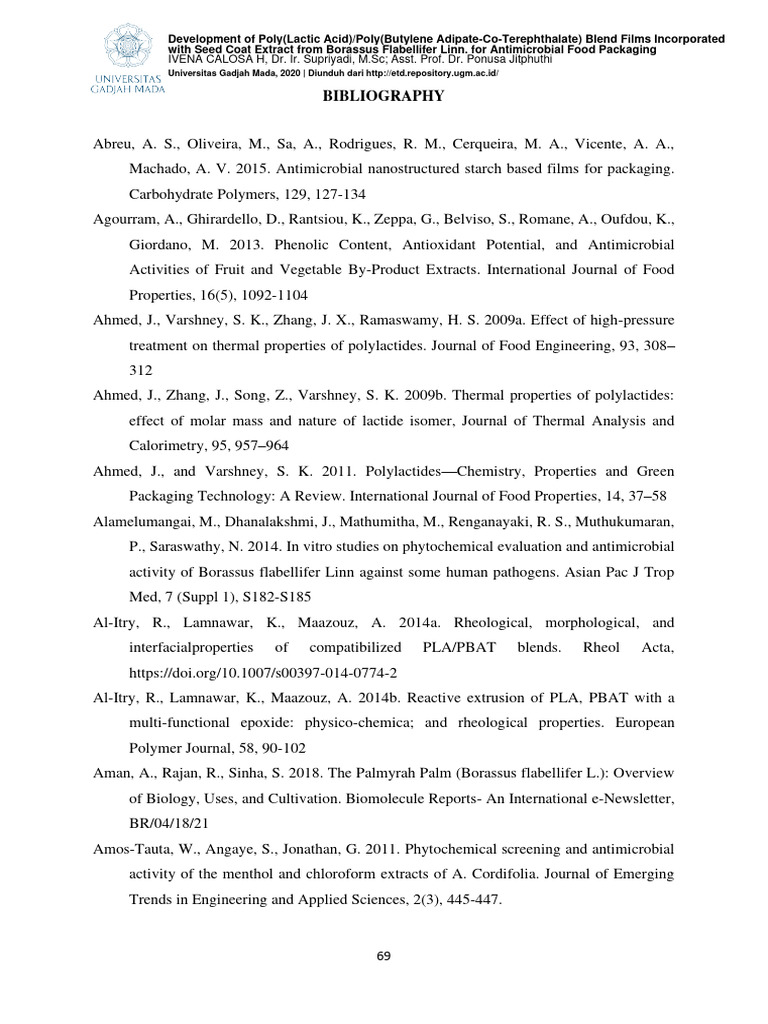 S1 2020 395516 Bibliography | PDF | Biodegradation | Physical Sciences