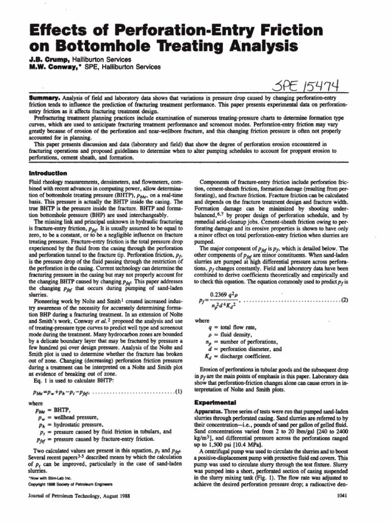 Crump 1988 | PDF | Casing (Borehole) | Chemical Engineering