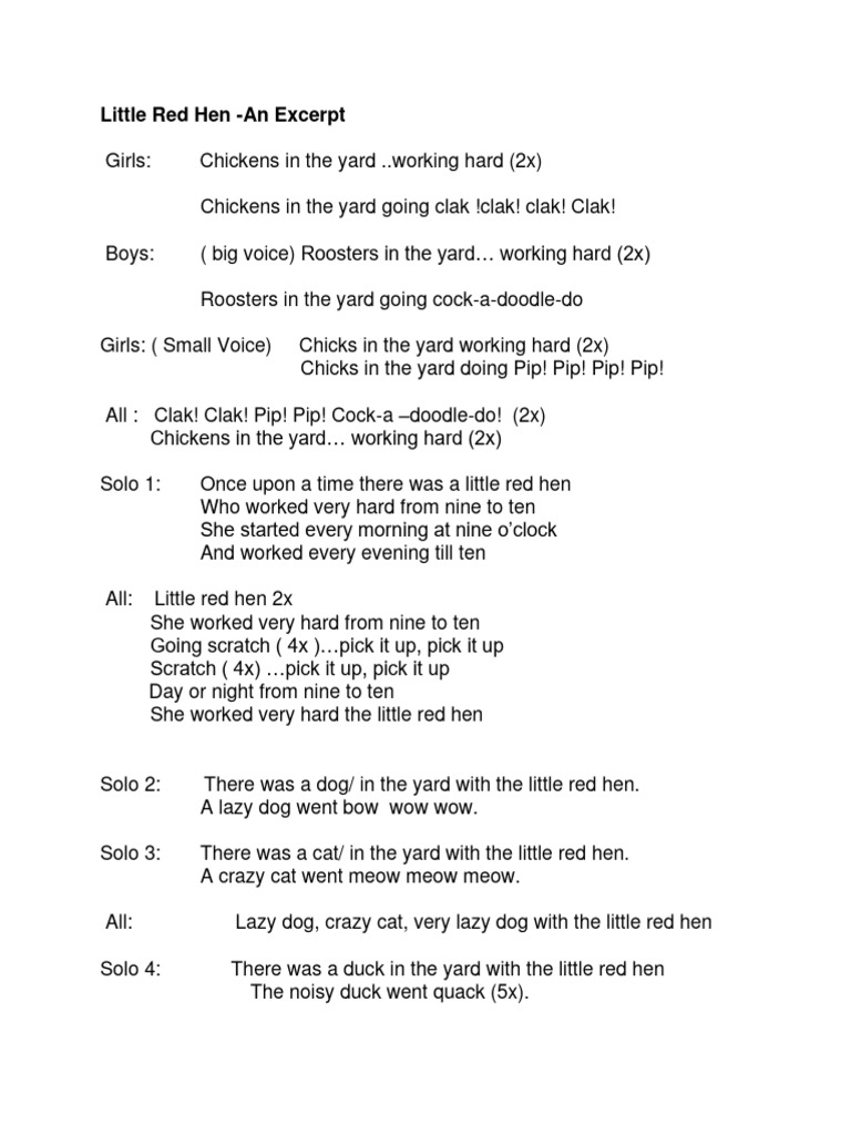 Little Red Hen | PDF