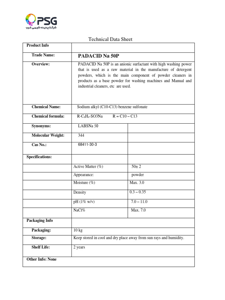 Tds Padacid Na 50p Final | PDF