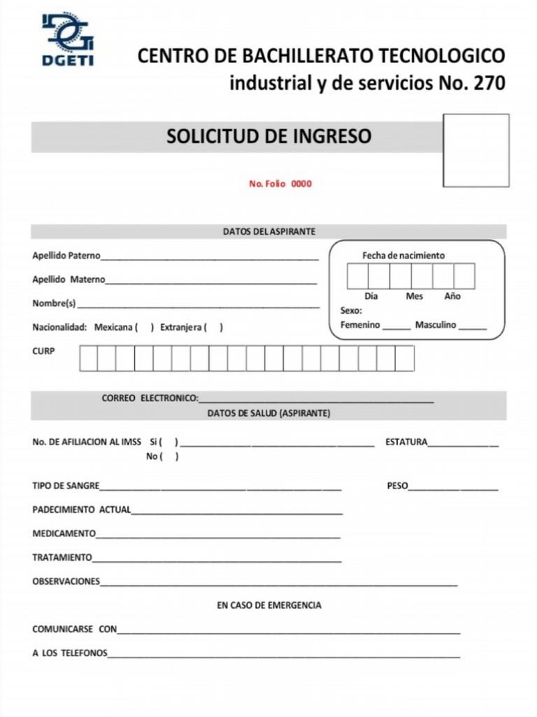 Ejemplo de Solicitud | PDF