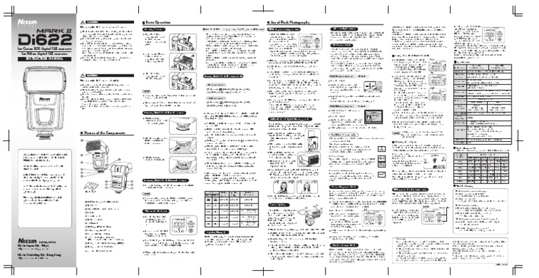 Instruction Manual: Basic Operation Joy of Flash Photography | PDF ...