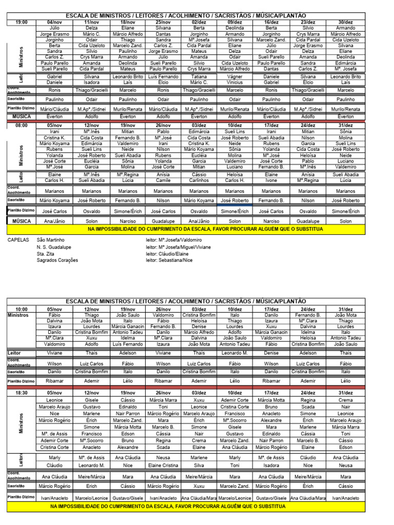 Escala Nov-Dez 2023 | PDF