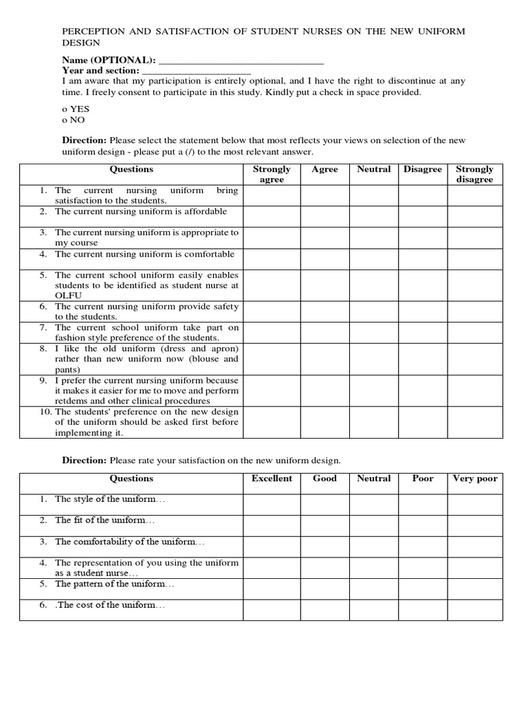 Survey-Questionnaire Printable | PDF | Career & Growth