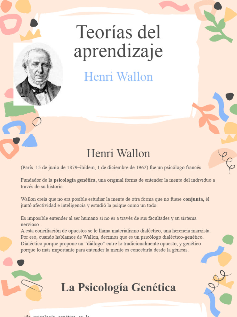 Teorias Del Aprendizaje Henry Wallon | PDF | Las emociones | Sicología
