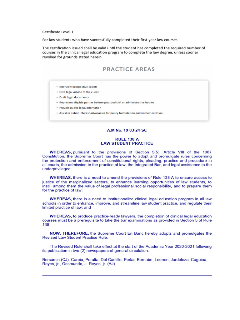 Rule 138-A | Download Free PDF | Lawyer | Legal Education