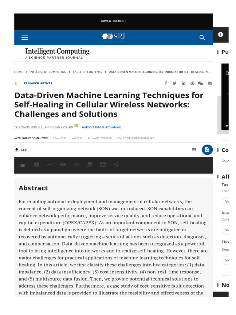 Data-Driven Machine Learning Techniques For Self-Healing in Cellular ... Data-Driven Machine Learning Techniques For Self-Healing in Cellular ...