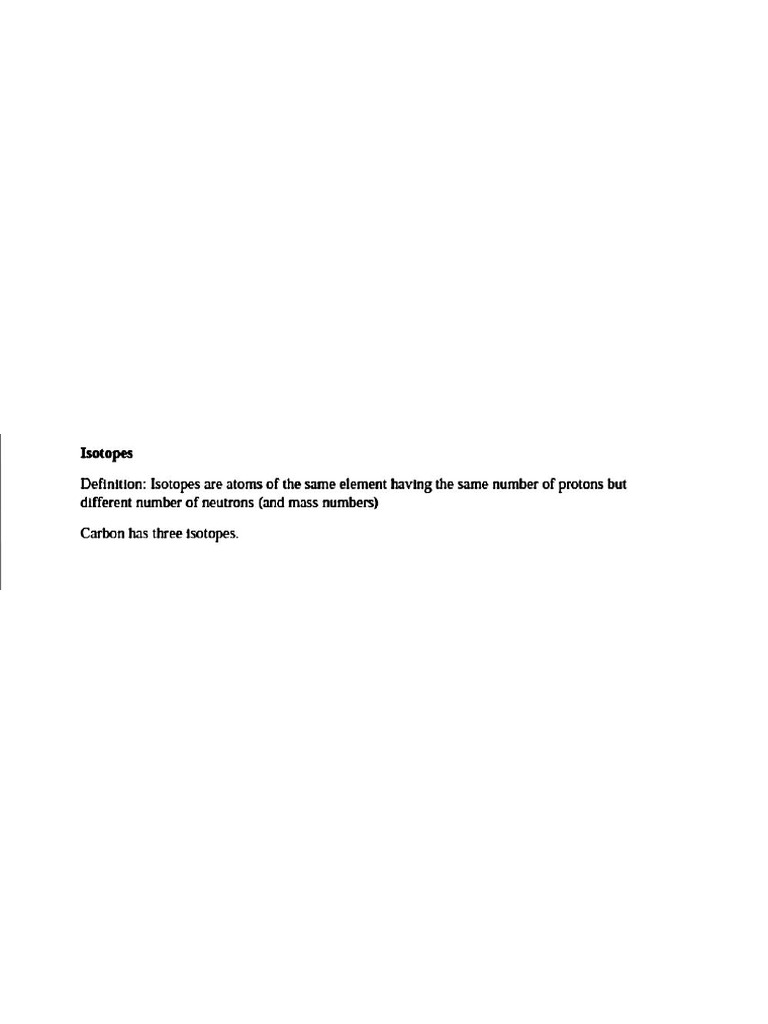 Isotopes Notes | PDF