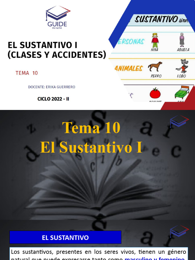 Semana 10 - El Sustantivo I | PDF | Género gramatical | Sustantivo