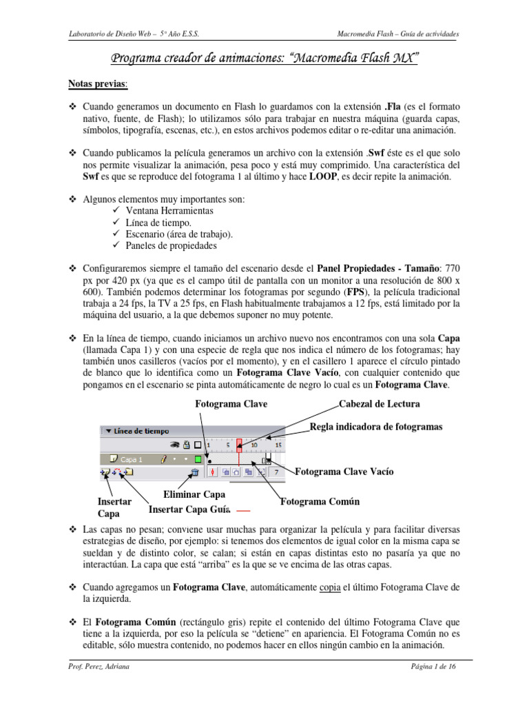 Modulo y Actividades Flash | PDF | Adobe Flash | Script de acción