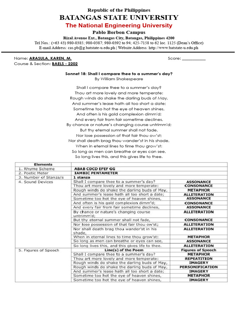 (KAREN M. ARASULA) ELS 107 Stylistics (Quiz 1) | PDF