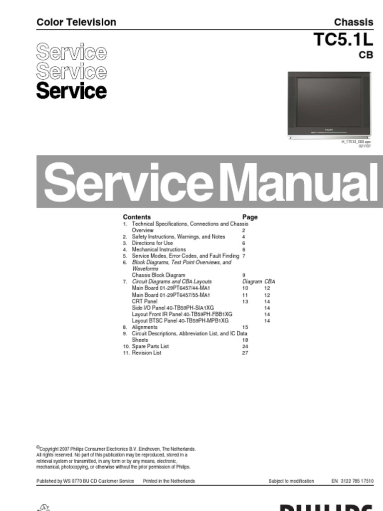 Philips tc5.1l-cb Chassis | PDF | Soldering | Solder