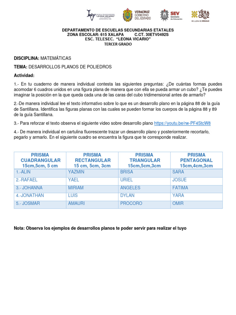 Actividad Matem. Juev 25 | PDF Actividad Matem. Juev 25 | PDF