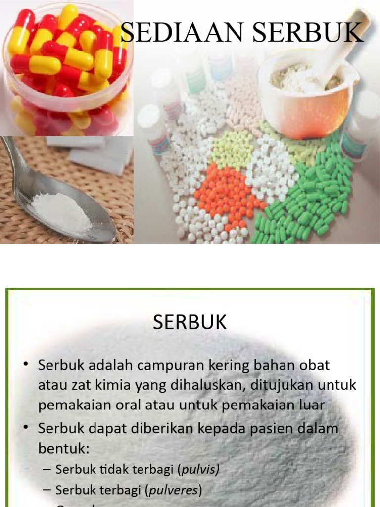 Jenis dan Penggunaan Sediaan Serbuk | PDF