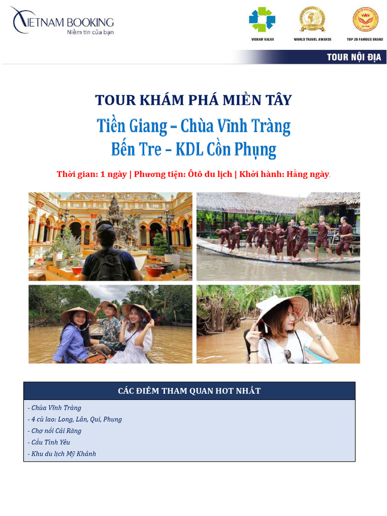 Tour My Tho Ben Tre Mot Ngay 2 | PDF